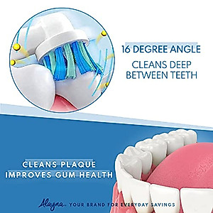 Replacement Brush Heads for Oral B- Pack of 4 Cross Generic Electric Toothbrush Heads for Oralb Braun- Crossact Toothbrushes Compatible with Most Oral-B Bases- Quality Action Bristles