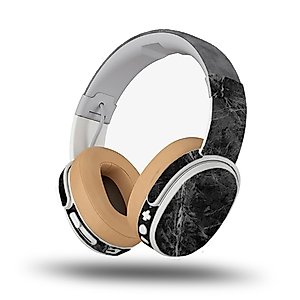 MightySkins Skin Compatible with Skullcandy Crusher Wireless - Black Marble | Protective, Durable, and Unique Vinyl Decal wrap Cover | Easy to Apply, Remove, and Change Styles | Made in The USA