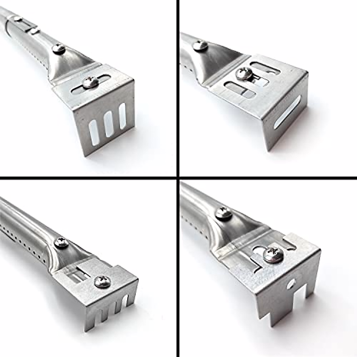 ADJUSTABURNER Gas Grill Burner Universal Stainless Steel Tube (Pack of 3) Extends from 14" to 19" BBQ Replacement Parts for Nexgrill, Brinkmann, Dyna-Glo, and Most Gas Grill Models