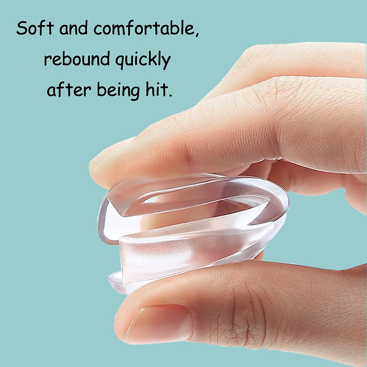 Corner Protector, Baby Proofing Table Corner Guards, Keep Child Safe, 4 Pack L-Shaped, High Resistant Adhesive, Sharp Table Corner Protector