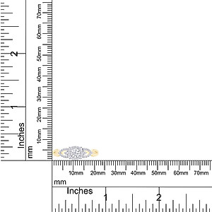 1/4 Carat Round Cut Miracle Set White Natural Diamond Infinity Split Shank Promise Ring Jewelry For Women in 14k Yellow Gold Over Sterling Silver (0.25 Cttw, Color- I-J, Clarity- I2-I3) Ring Size- 8