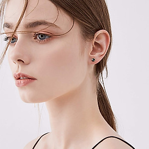 SAILIMUE 84 Pairs Assorted Multiple Stud Earrings Hoop Set Dangle Cute Hypoallergenic CZ Bow Butterfly Flower Leaf Ball Simple Drop Earrings Stud for Women Pack