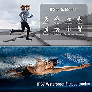 Choiknbo Smart Watch Make/Answer Call for Android iOS Phones 1.9'' Fitness Tracker with Heart Rate Blood Pressure SpO2 Sleep Monitor IP67 Bluetooth Receive SMS Messages Sport Step Activity Trackers