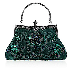 LIFEWISH Wedding Clutch Purses for Women Sequin Purse Beaded Bags