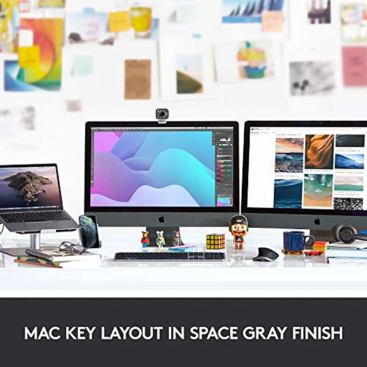 Logitech MX Keys Advanced Wireless Illuminated Keyboard for Mac,Backlit LED Keys, Bluetooth,USB-C, MacBook Pro/Air,iMac, iPad Compatible, Metal Build