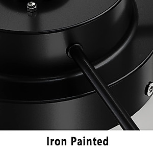 CATA-MEDICA Fan Light Mid-Century Flush Mount Copper Motor Low Profile Ceiling Fans with Lights 64W 3-Color Lighting Mode Smart Chandelier Mid-Century Multi-Speed Acrylic Lampshade Quiet Fan