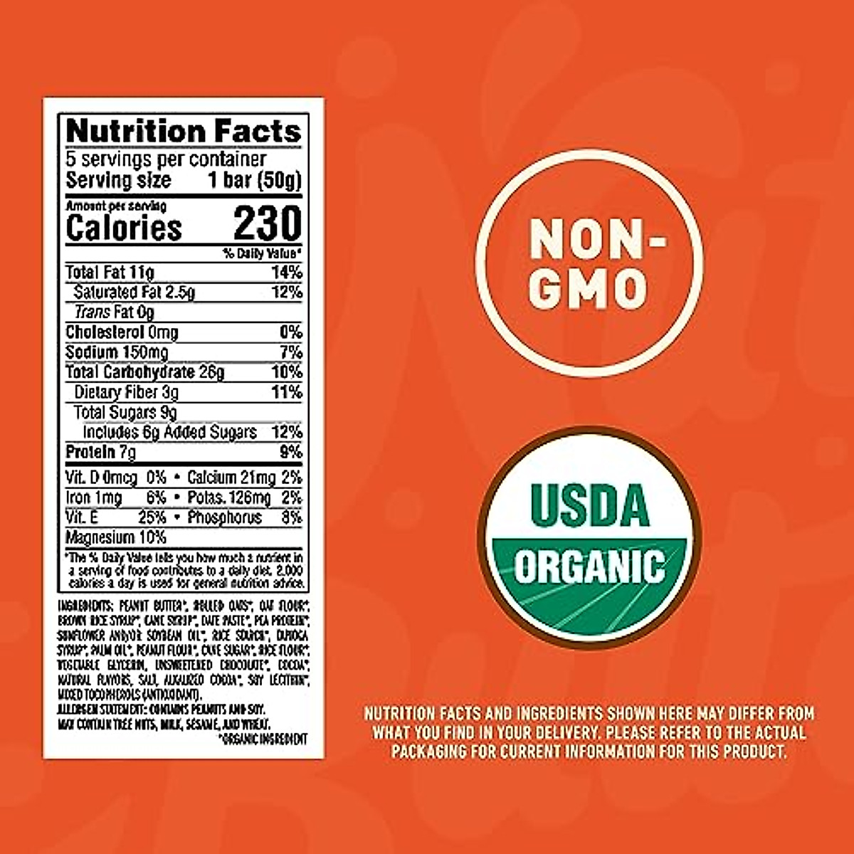 CLIF Nut Butter Bar - Chocolate Peanut Butter - Filled Energy Bars - Non-GMO - USDA Organic - Plant-Based - Low Glycemic - 1.76 oz. (5 Pack)
