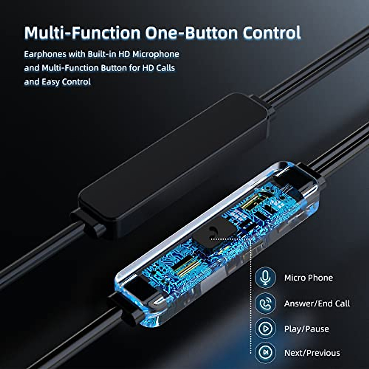 Earbuds Wired with Microphone Pack of 5, Noise Isolating Wired Earbuds, Earphones with Powerful Heavy Bass Stereo, Compatible with Any Devices with 3.5mm Interface