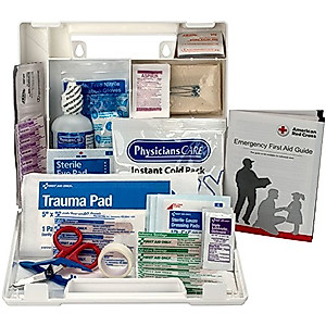 First Aid Only 223-U 25-Person Emergency First Aid Kit for Home, Work, and Travel, 107 Pieces