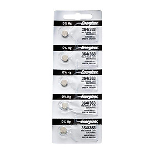 Energizer 364-363 1.55v #364/363 Low-drain Battery (SR621SW) Pack of 5 Batteries.
