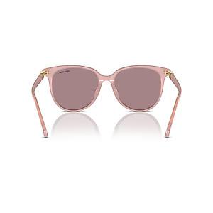 SWAROVSKI SK6023D Sunglasses, Milky Pink/Light Purple Brown, 56 mm