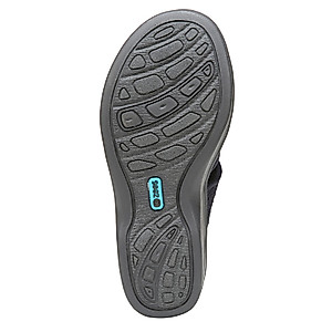 BZees Womens Daytona Slip-On Wedge Sandal Navy Blazer 6.5 M