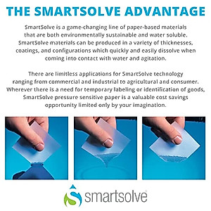 SmartSolve - IT117138 3pt Water-Soluble Paper, 8.5" x 11", White (Pack of 25)