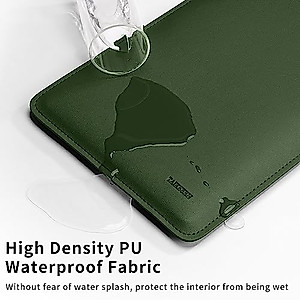 TAIKESEN Laptop Sleeve Case Computer Bag for New MacBook Air 15 A2941 Pro 16 inch 2023-2019 M2 A2780 M1 A2485 Pro/Max A2141/Pro Retina 15 A1398, 15-16 inch Notebook, PU Bag with Small Case, Green