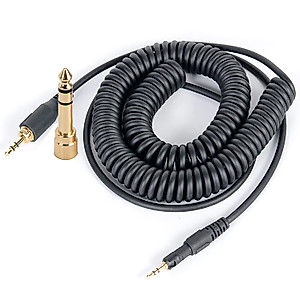 FAAEAL ATH-M50x Replacement Audio Cable,Coiled AUX Cord Compatible with Audio-Technica ATH-M40x M60x M70x Wired Headphones with 6.35mm (1/4") Adapter,14ft