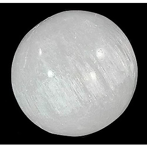 Pachamama Essentials Selenite Sphere - Crystal Ball 50-60mm - Reiki, Healing, Metaphysical, Chakra, Positive Energy, Meditation, Protection