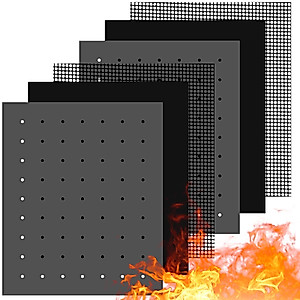 6 Pack Reusable Liners for Toaster Oven Non Stick Air Fryer Mat Air Fryer Oven Liners Easy Clean Toaster Mat Compatible with Cuisinart/Ninja/Kalorik Air Fryer Microwave(12 x 14 Inch)