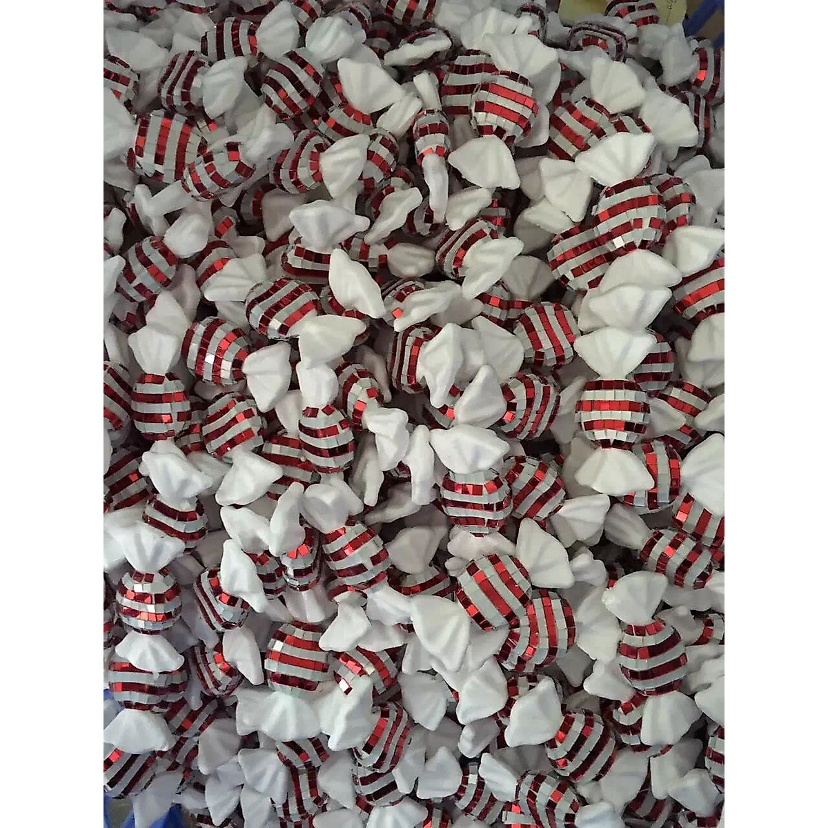 1570pcs Self-Adhesive Mosaic Tiles,Red Glass Mirror Wall Sticker for Christmas,Halloween Festival &Party Home DIY Decoration and Crafts Accessory (Red Mirror, 1 Meter)