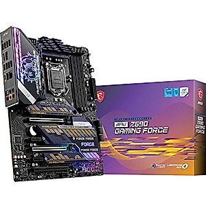 MPG MPG Z590 Gaming Force Gaming Motherboard (ATX, 11th/10th Gen Intel Core, LGA 1200 Socket, DDR4, PCIe 4, CFX, M.2 Slots, USB 3.2 Gen 2, DP/HDMI, Mystic Light RGB)