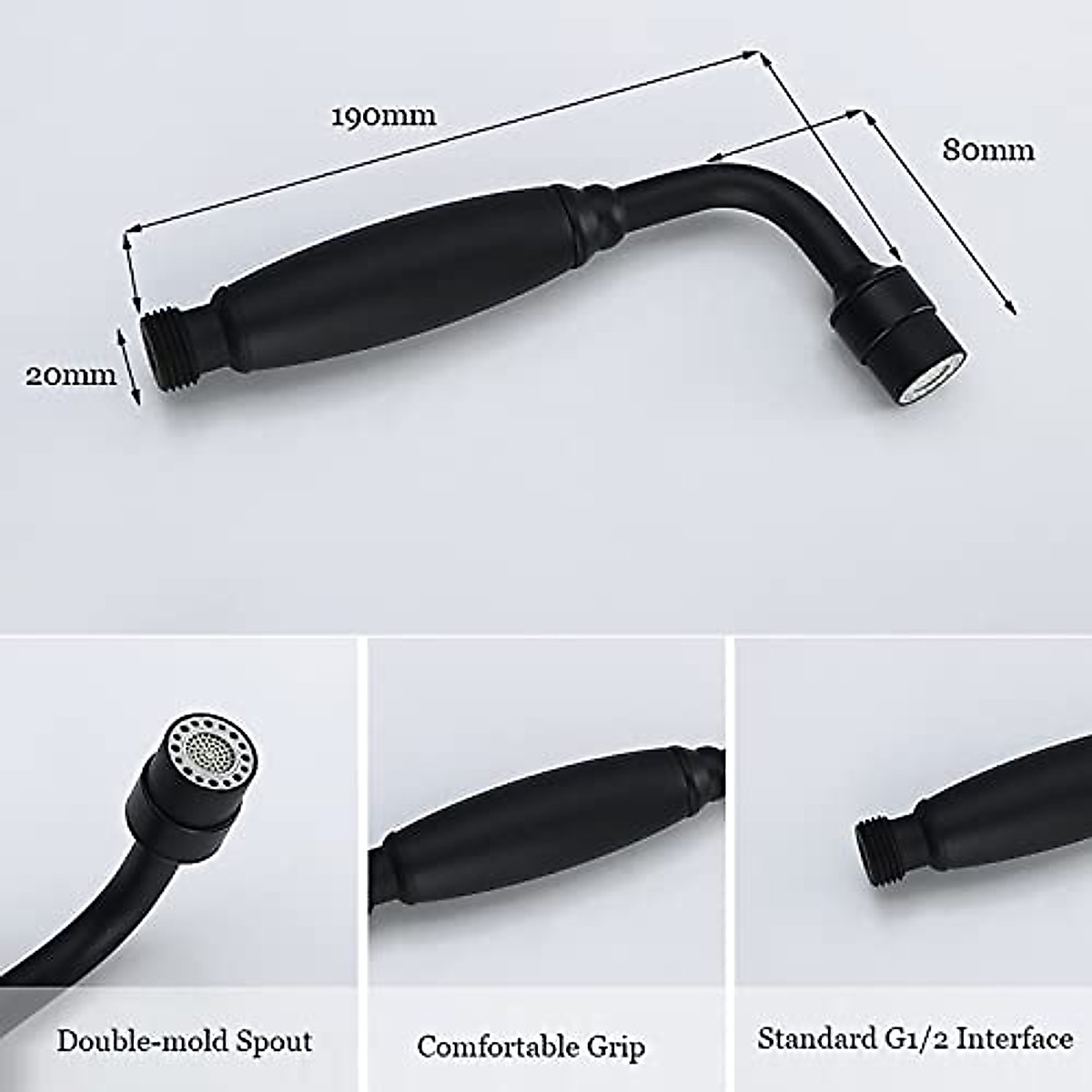 JIYTG Handheld Bidet Sprayer 2 Spray Modes Baby Cloth Diaper Sprayer Single Cold Toilet Sprayer Wall Mounted Brass Handheld Sprayer Kit with Angle Valve