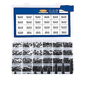 LUANAYUN-PHONE CASE LL-AA 1100pcs Round Pan Head Tapping Screws Set M1.2 M1.4 M1.5 M1.7 M2 Mini Screw Laptop Computer Screw Cross Screw Kit AA-LL (Color : DH PA)