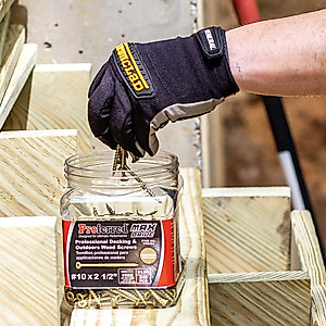 Proferred Professional Decking & Outdoors Wood Screws, Bronze SKT® Coating - 1500 Hour Salt Spray, 10 X 2-1/2",6 Lobe 25 Drive (240pcs with 1 Bit in Jar) Model Number: V56101