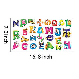 Adam Victor Removable Fun Educational Alphabet Wall Decals Kids Room Decorations Art Décor Stickers Nursery DIY PVC Decal Bathroom Sticker