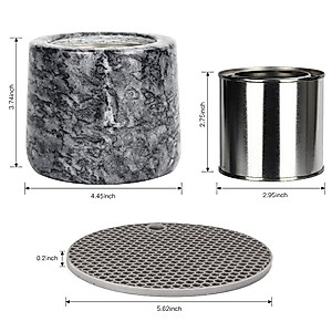 Tabletop Fire Pit, CANAGROW Indoor Outdoor Protable Mini Tabletop Fireplace Fire Bowl, Personal Ethanol Fireplace for Outside Patio Balcony, Fuel Tank & Silicone Pad Included, No Fuel