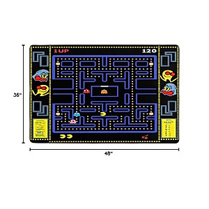 Classic Arcade Games Rug Retro 90s Arcade Theater Style Popular Game Room Area Rug for Living Room Playroom Home Decor Carpet Modern Fun Rug 3' x 4'