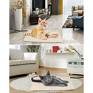 NICREW Pet Heating Pad for Dogs and Cats, Heated Pet Mat with Steel-Wrapped Cord and Soft Fleece Cover, 17.7 x 15.7 Inch, 30 Watts