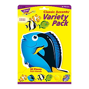 TREND ENTERPRISES, INC. Fish Friends Classic Accents Variety Pack, 36 ct, Original Version (T-10936)