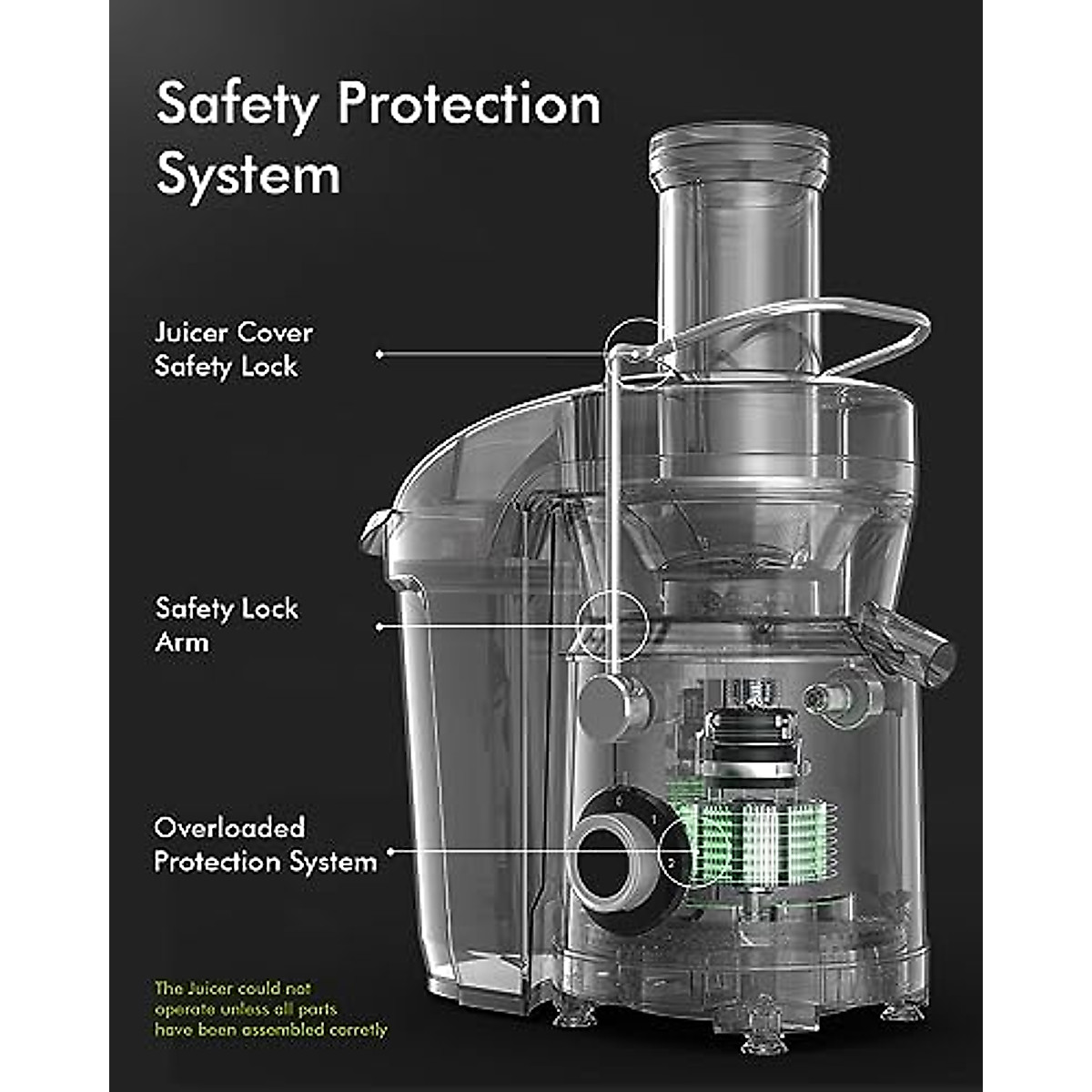 Juicer Machine, SiFENE 1300W(Peak) Moto Larger 3.2" Mouth Centrifugal Juicer Extractor Maker, Juice Squeezer for Whole Fruits and Vegetables, Dual Speeds,Easy to Clean, BPA Free