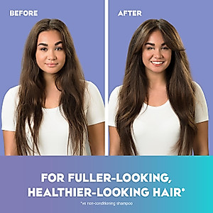 OGX Thick & Full + Biotin Collagen Extra Strength Volumizing Shampoo with Vitamin B7 Hydrolyzed Wheat Protein for Fine Hair. Sulfate-Free Surfactants Thicker, Fuller Hair, 13 Fl Oz