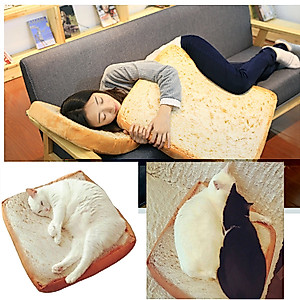 Dofover Soft Cat Cushion Bed Bread Pet Mattress Bed Toast Mats Bedding Pad for Small Medium Dogs & Cats,Sleeping Resting Playing Reading Pillow (15.7''x15.7''x2.6'')