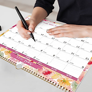 2023-2024 Calendar - Wall Calendar 2023-2024 from January 2023 - June 2024 with Julian Dates, 15" x 11.5", Two-Wire Binding, Ruled Blocks Perfect for Planning and Organizing for Home or Office