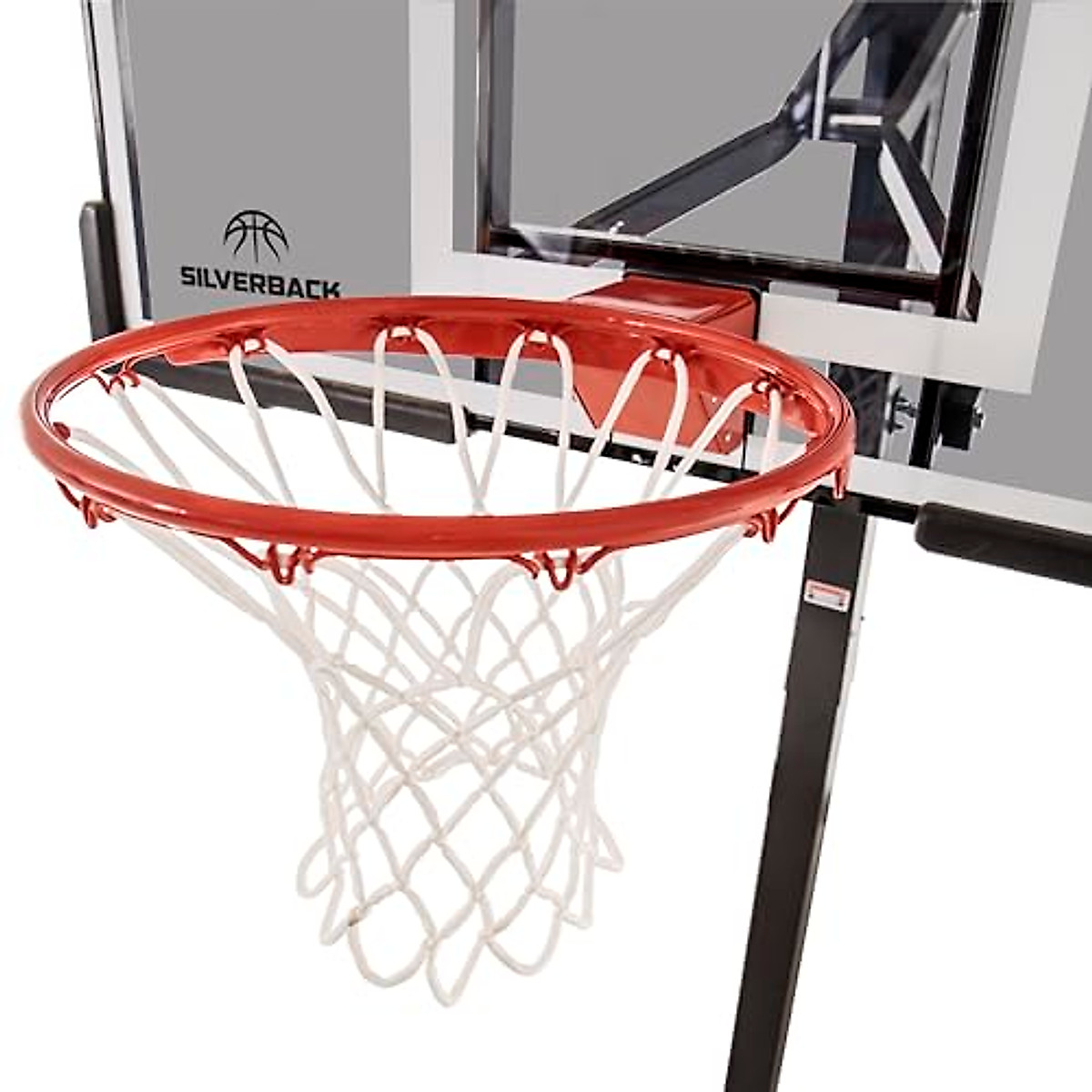 Silverback Ghost Basketball Goal with 60-Inch Tinted Tempered Glass Backboard