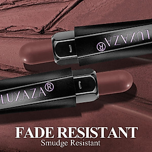 LUXAZA Cream Single Eyeshadow Stick with Blending Brush, Hypoallergenic Eye Shadow Stick Makeup, Pro Waterproof & Long Lasting Eye Brightener Stick, Eyeshadow Pencil Crayon Matte #88