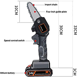 Cordless Chainsaws, Portable 24V Chainsaws, 4 inch Handheld Chainsaws, Mini Chainsaws, electric garden shears, Rechargeable, for Tree Trimming, Wood Cutting tool