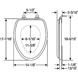 House & Homebody Co. Elongated Toilet Seat, Oak Veneer, Outdoor Image (Streamside Bear)