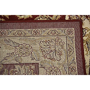 Unique Loom Voyage Collection Traditional Oriental Classic Intricate Design Area Rug (2' 7 x 10' 0 Runner, Red/Tan)