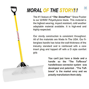 The Snowplow "the Original Snow Pusher" 30" Wide Model 50530