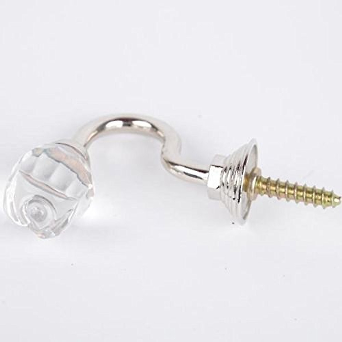 yueton Pack of 2 Vintage Crystal Rose Pattern Wall Curtain Hook Coat Hat Handbags Towel Single Hook Wall Mount Hanger
