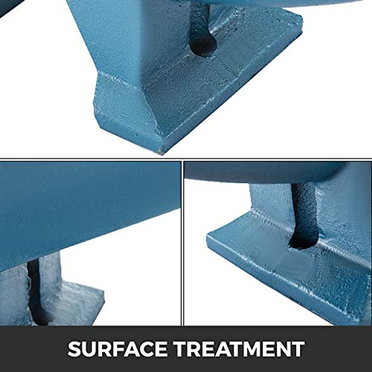 Happybuy Single Horn Anvil 110Lbs Cast Steel Anvil Blacksmith for Sale Forge Steel Tools W/Round and Square Hole and Equipment Anvil Rugged Blacksmith Jewelers Durable and Robust Metal Working Tool