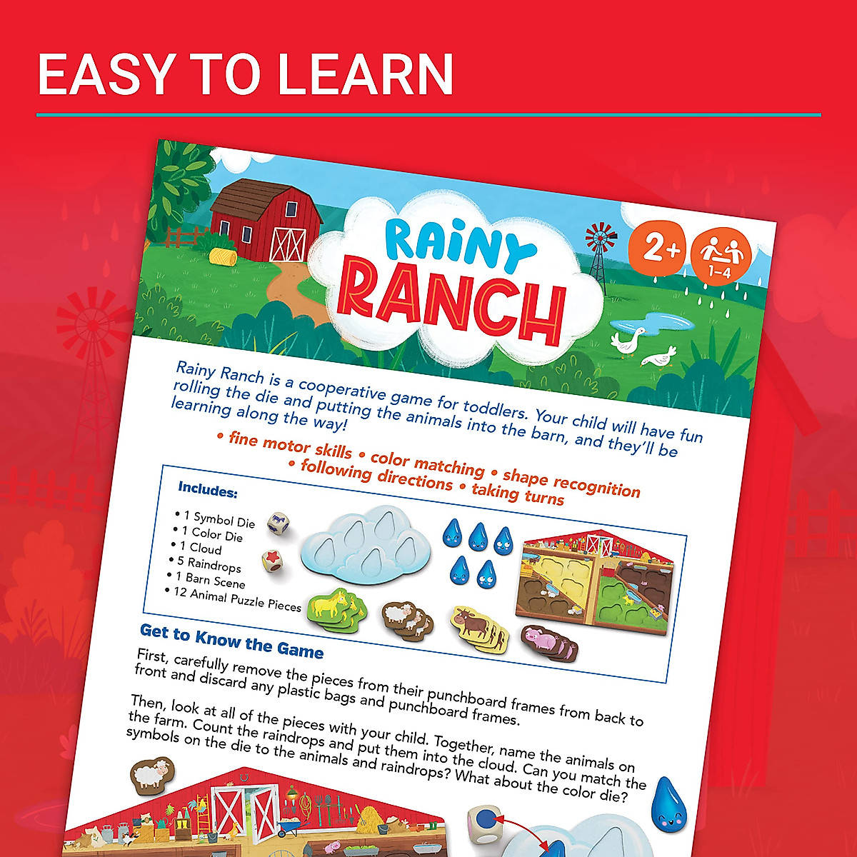 Ravensburger Rainy Ranch - Engaging Cooperative Game for Toddlers | Skill Development | Flexibility for Growing Minds | Stimulates Imagination