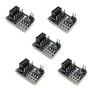 Black Socket Adapter Board for 8PIN NRF24L01 Wireless Module Pack of 5