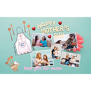 BVicHair 4 Wooden Spoons and Forks Set, Set Wooden Salad Spoons, Real Housewives Gifts, Kitchen Gifts for Women, Handmade Gifts for Mother's Day, Cute Kitchen Accessories, Unique Kitchen Gifts