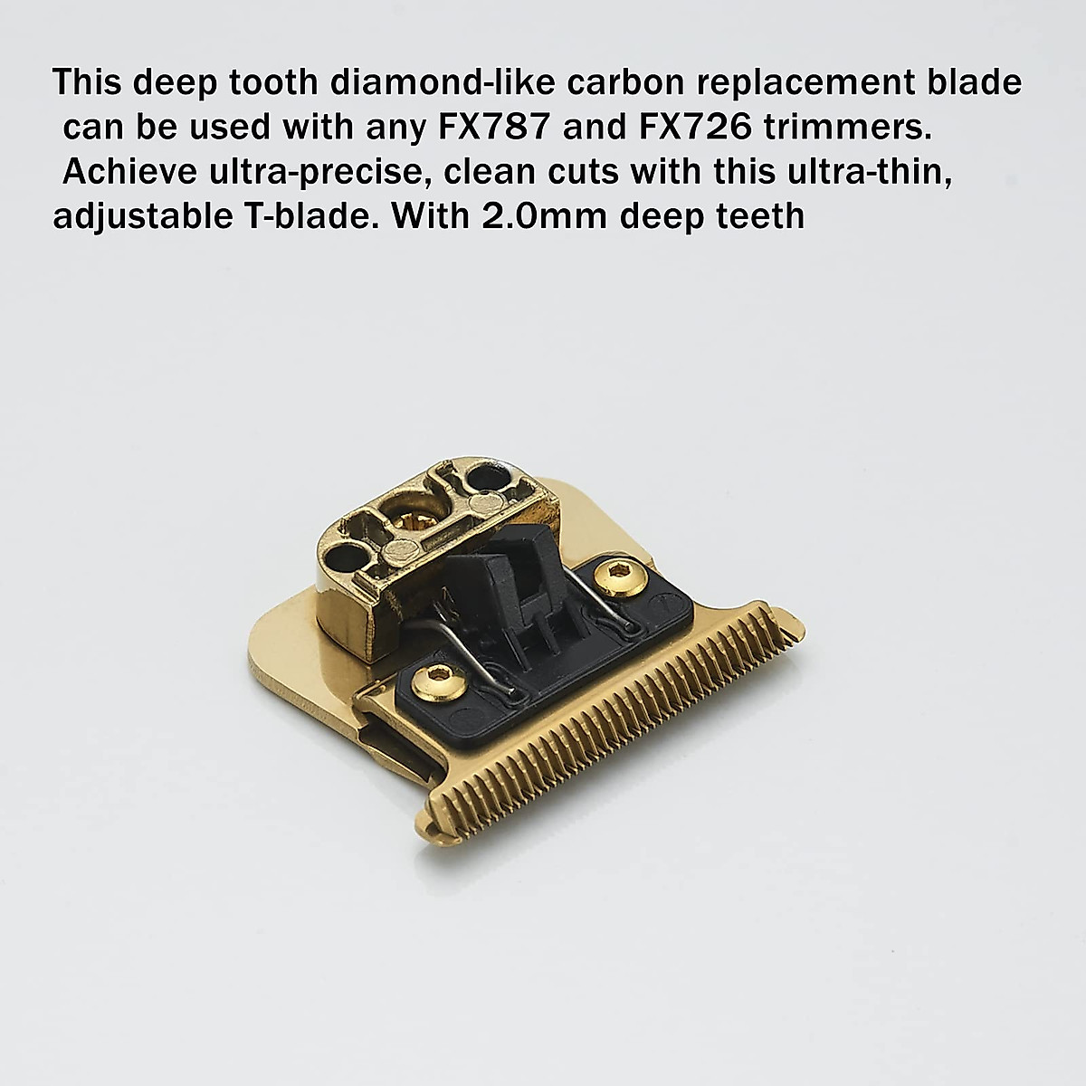 Replacement DLC 2.0 Blades Compatible with BaBylissPRO FX787(FX787G/FX787B2/FX787RG/ FX787S) and FX726,for Outlining Hair Trimmers FX787 and Trimmers FX726,Gold