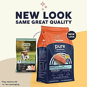 CANIDAE Pure Limited Ingredient Premium Puppy Dry Dog Food, Real Salmon & Oatmeal Recipe, 4 lbs, with Wholesome Grains
