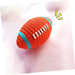 balacoo Sports Ball Dog Toys 2-Pack Squeaky Chew Balls Sound Rugby Soccer for Pet Play Chewing