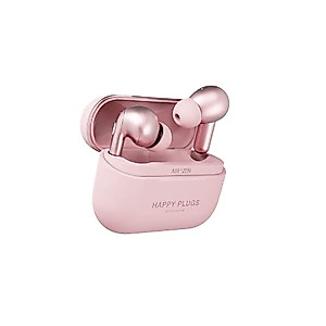 Happy Plugs Air 1 Zen – Fashion & Premium True Wireless in-Ear Earbuds – 30 Hours Battery Life – Passive Noise Cancellation - Pink Gold